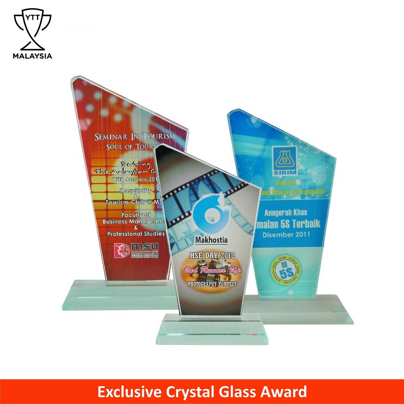 Crystal Plaque Series - YTT Trophy | Trophy Supplier & Plaques | Kedai ...
