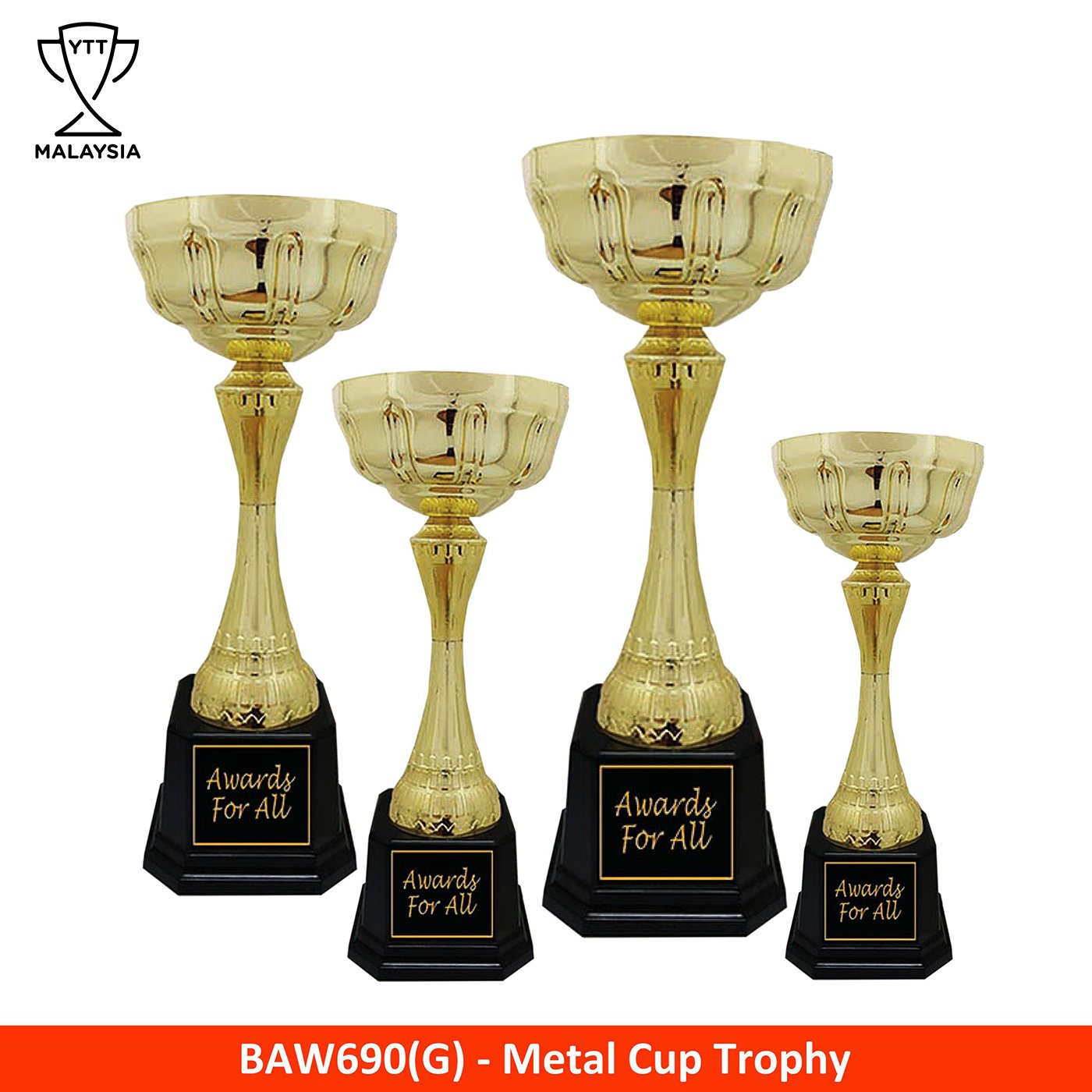 Metal Trophy Series - YTT Trophy - #1 Best Rated Service on Google!